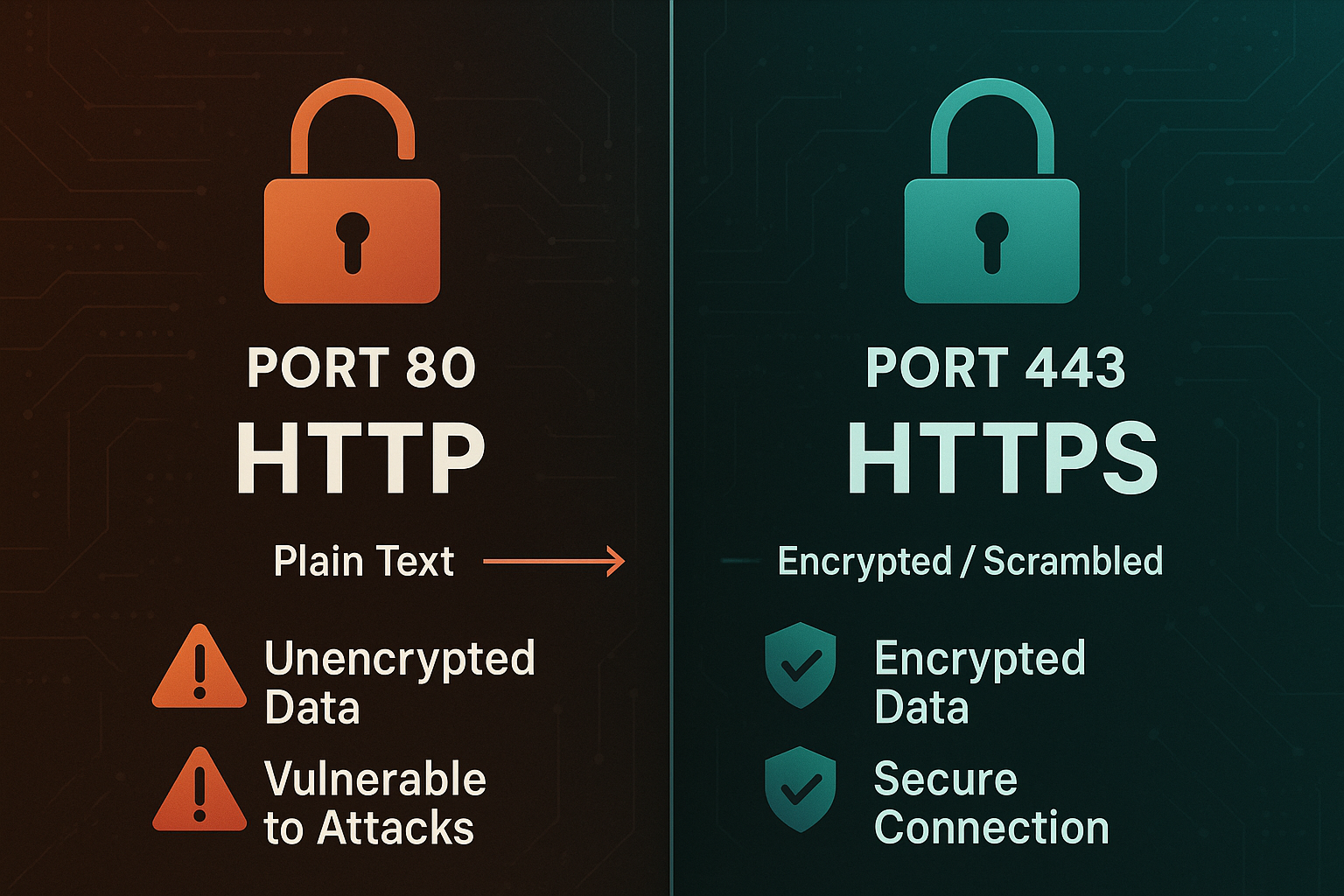 Port 80 (HTTP) vs Port 443 (HTTPS) – Trustico® Online Security